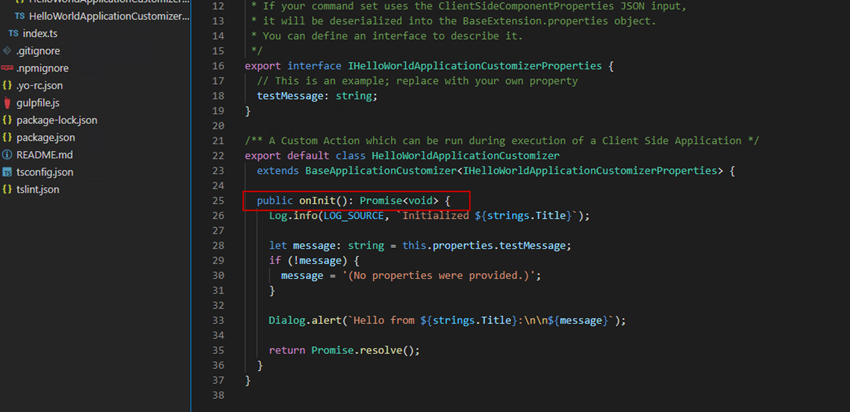 SharePoint Framework Extensions - Getting Started With Application Customizer